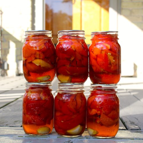 Roasted Red Pickled Peppers – Cansanity